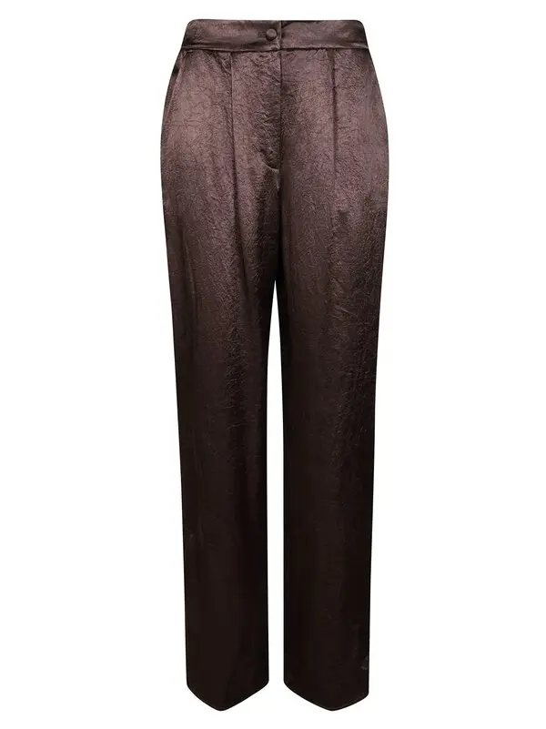 Liu Jo Satin Slit Trousers - Marrone