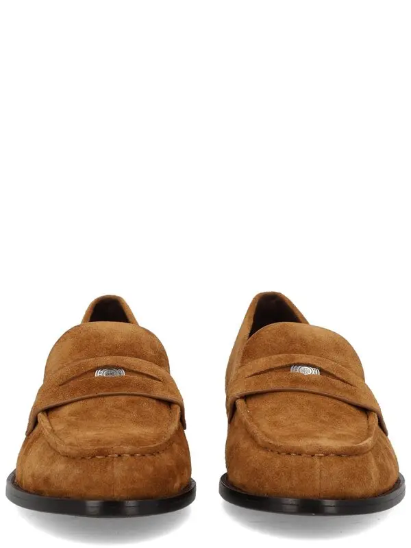 Tory Burch Suede Penny Loafers - Brown