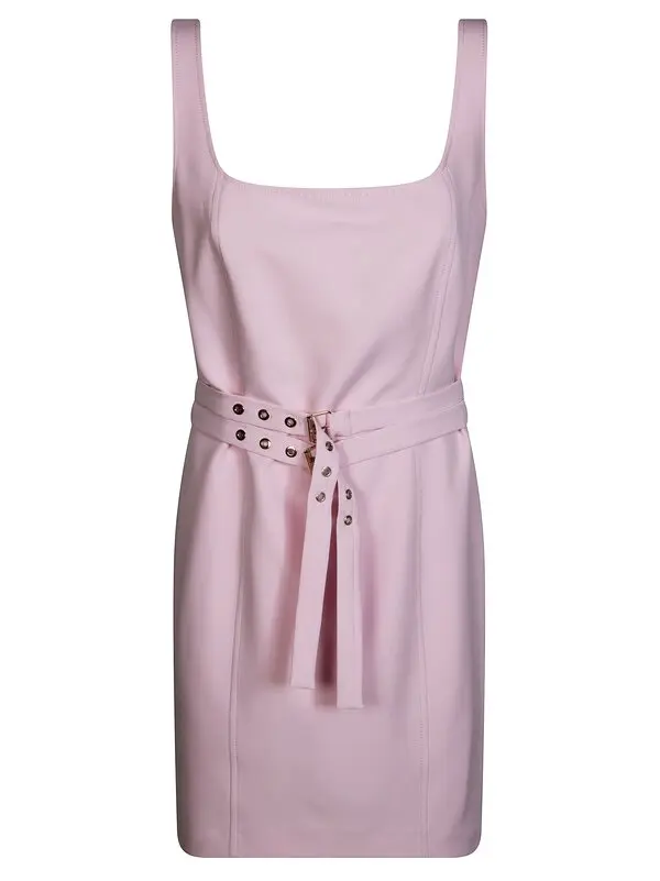 Liu Jo Square Neck Mini Dress With Belt - Rosa