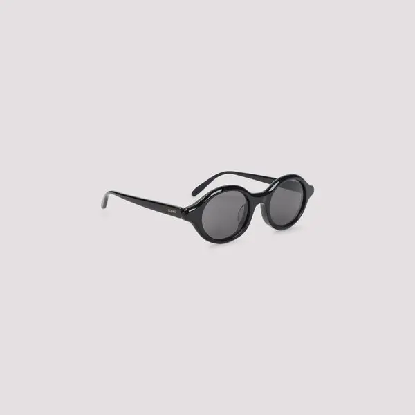 Loewe Slim Acetate Oval Sunglasses - Black