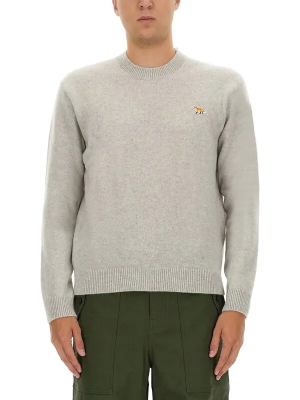 Maison Kitsuné Baby Fox Motif Crewneck Sweater