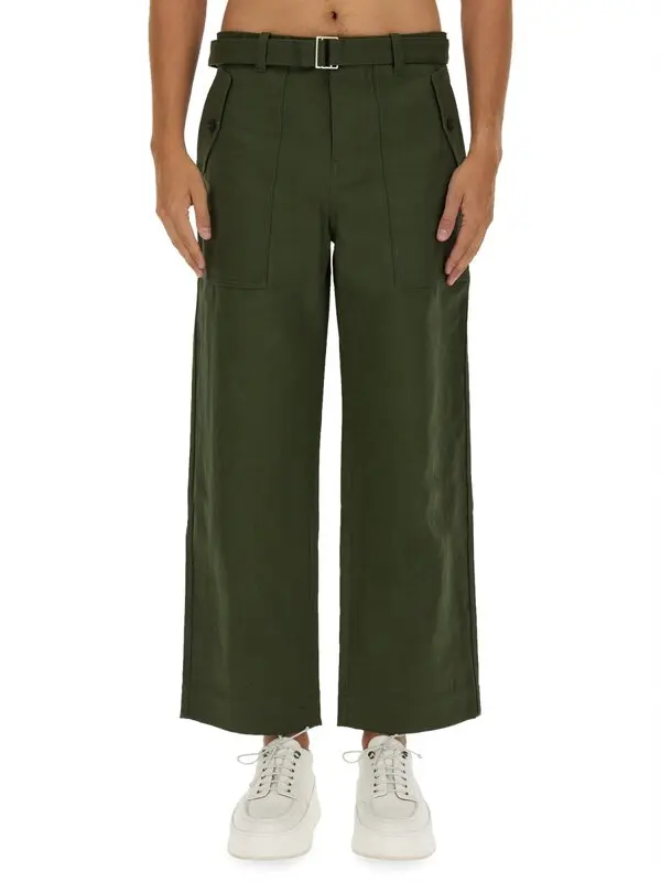Maison Kitsuné Tailored Cotton Twill Pants