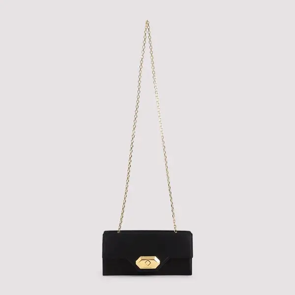 LANVIN Invitation Small Satin Clutch - Black
