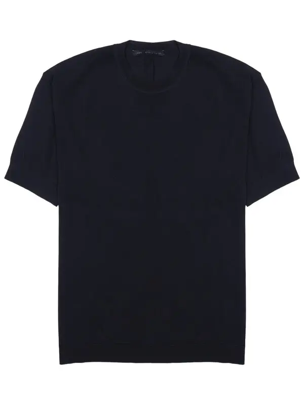 LOW BRAND Crew Neck Short Sleeve Knit T-shirt