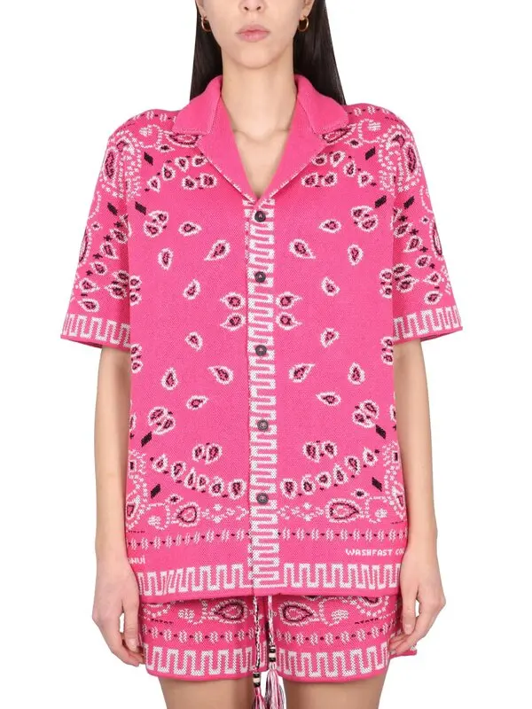 Alanui Paisley Print Cotton Shirt - Pink