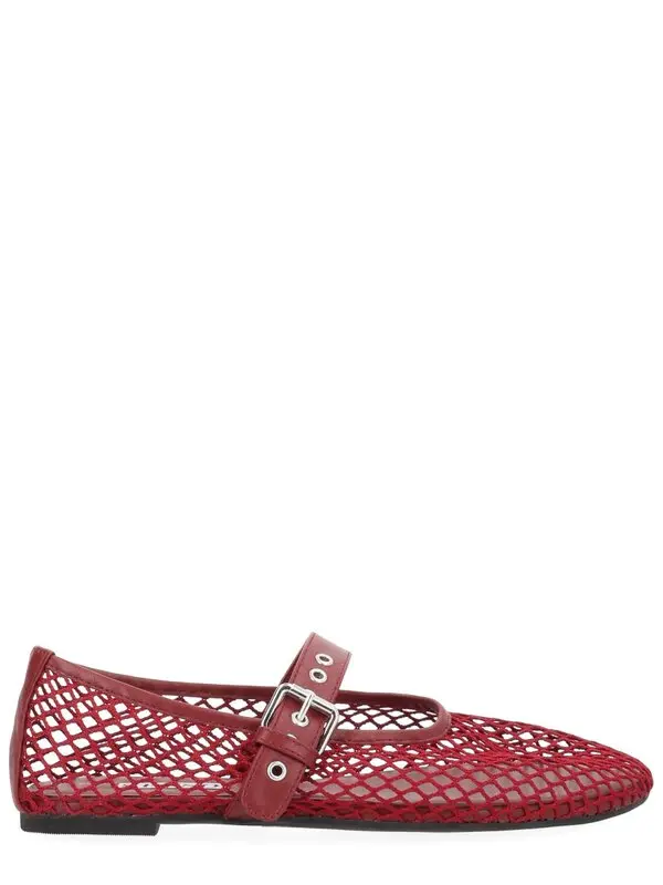 Senso Mesh Mary Jane Ballet Flats With Buckle Strap