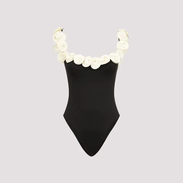LA REVECHE Hilal One Piece With Embellished Straps - Black