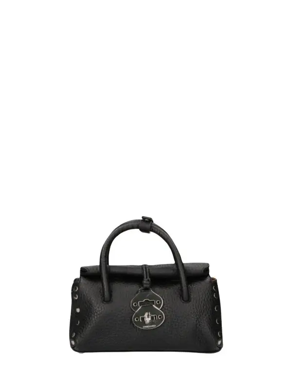 ZANELLATO Dotta Baby Bag In Hammered Leather - Black