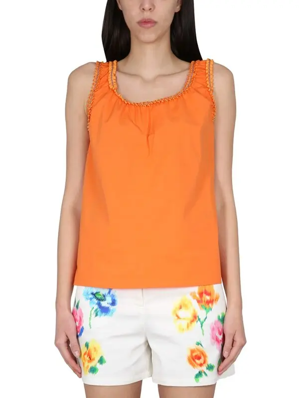 Moschino Sleeveless Top With Decorative Neckline