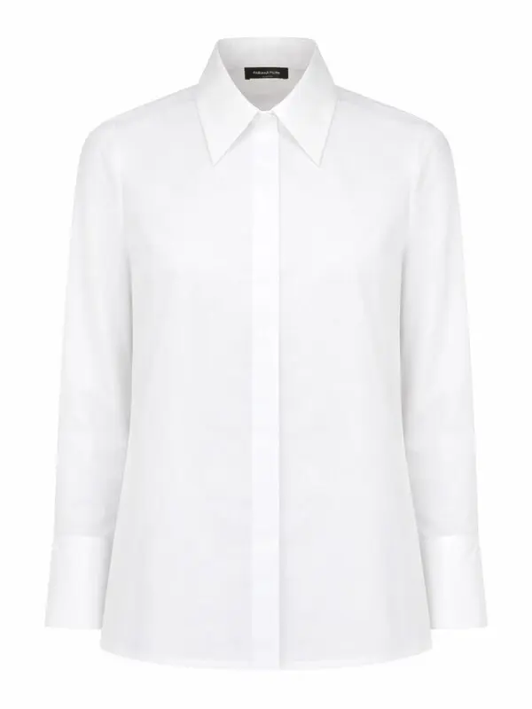 Fabiana Filippi Tulle Diamond-thread Shirt - White