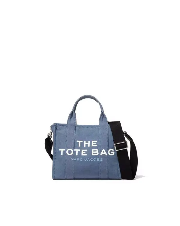 Marc Jacobs Mini Canvas Tote Handbag With Webbing Strap - Blue Shadow
