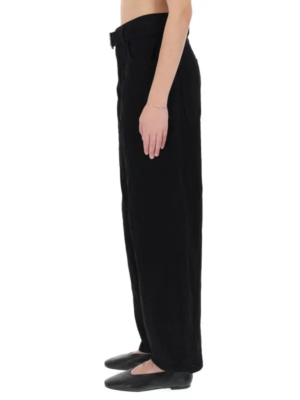 Studio Nicholson Cahun Crinkle Denim Trouser - Black
