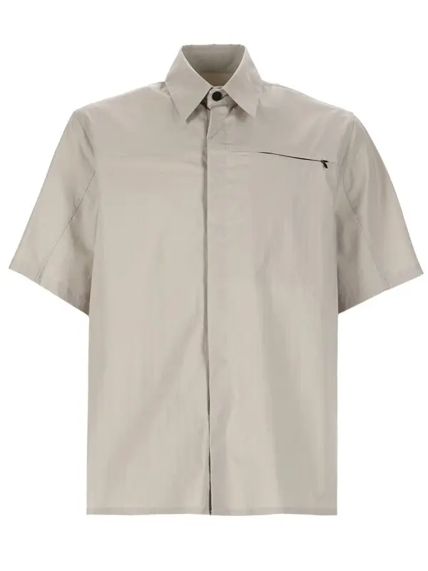 MSGM Classic Cotton Blend Shirt - Beige