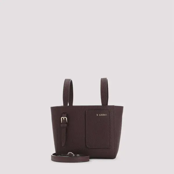 VALEXTRA Mini Calf Leather Bucket Bag - Red