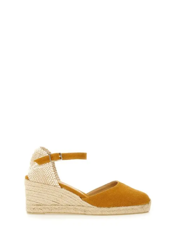 CastaÑer Carol Espadrille Wedge Sandals - Orange