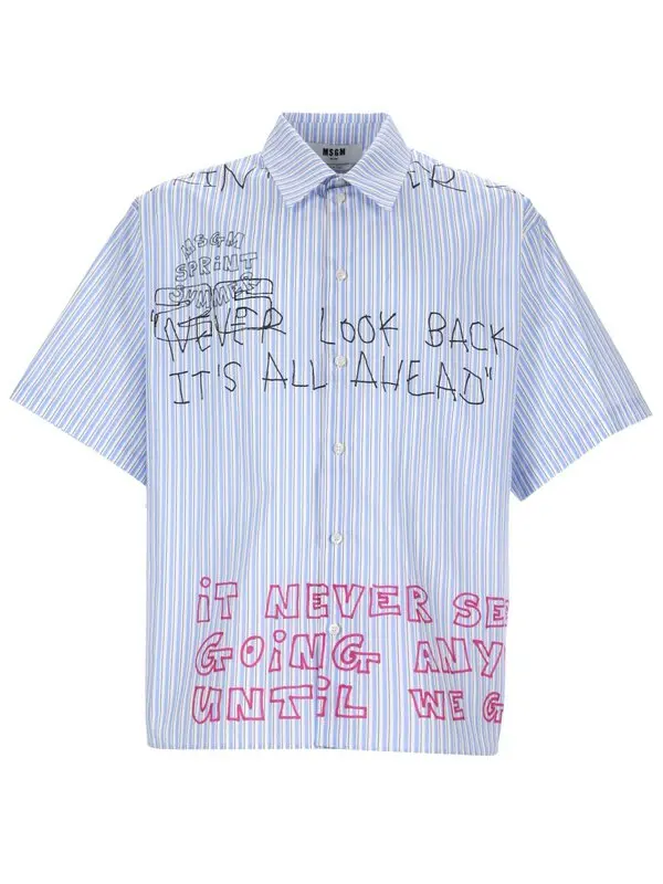 MSGM Cotton Graphic Shirt