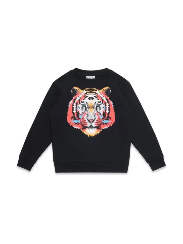 MARCELO BURLON COUNTY OF MILAN Mini Cross Tiger Crewneck Sweatshirt - Black