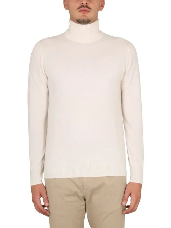 Aspesi High Neck 100% Cashmere Sweater - Beige