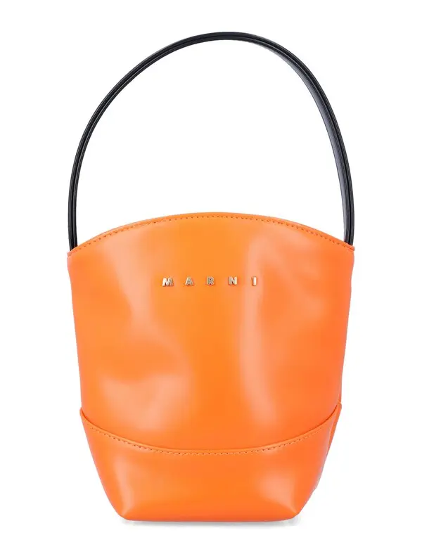 Marni Flower Basket Handbag With Logo
