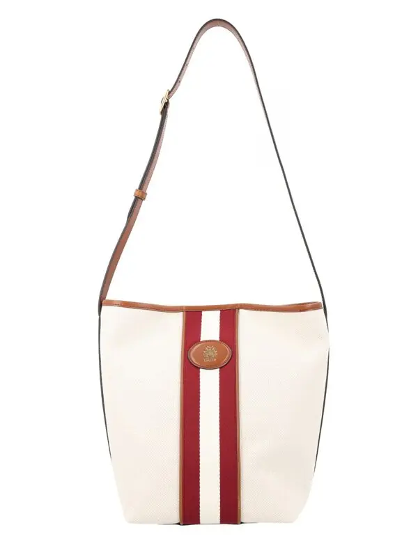 Bally Canvas And Leather Trim Shoulder Bag - Ivory