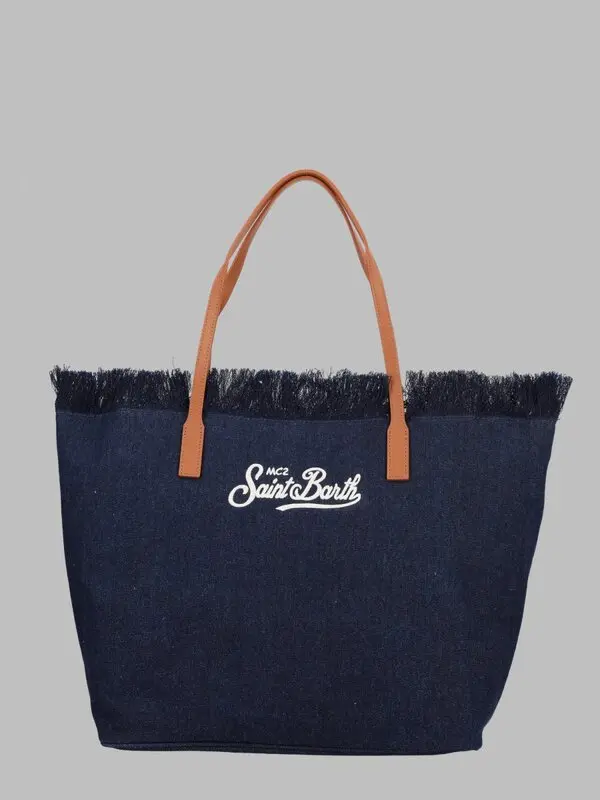MC2 SAINT BARTH Fringe Tote Bag - Denim