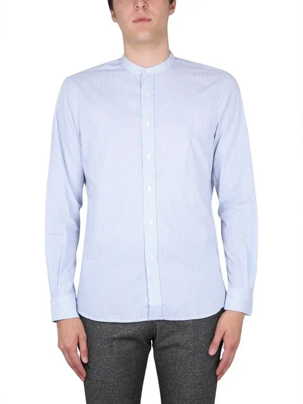 Aspesi Regular Fit Mandarin Collar Shirt For