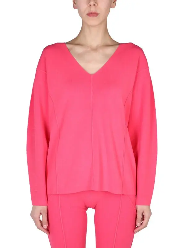 Helmut Lang V-neck Sweater - Fuchsia