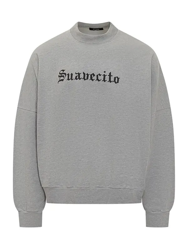 WILLY CHAVARRIA Suavecito Graphic Knit Top - Heather Grey