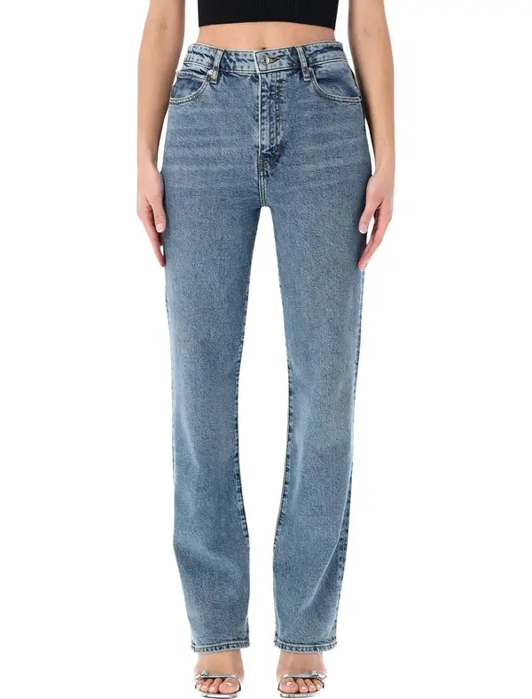 FRAME High-rise Slim Straight Leg Jeans