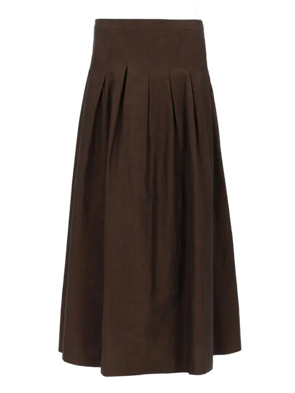 PT TORINO Pleated Midi Skirt
