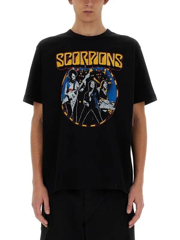 Junya Watanabe Graphic-print Cotton T-shirt - Black