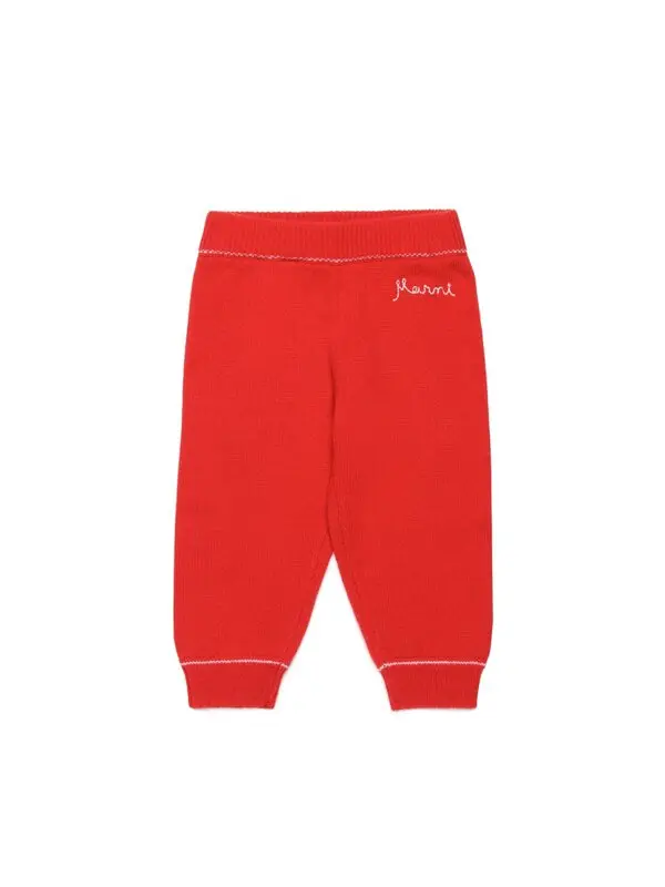 Marni Mini Cashmere Blend Trousers - Red