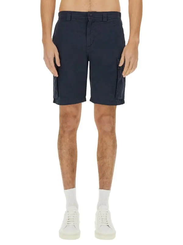 Woolrich Cotton Cargo Shorts - Blue