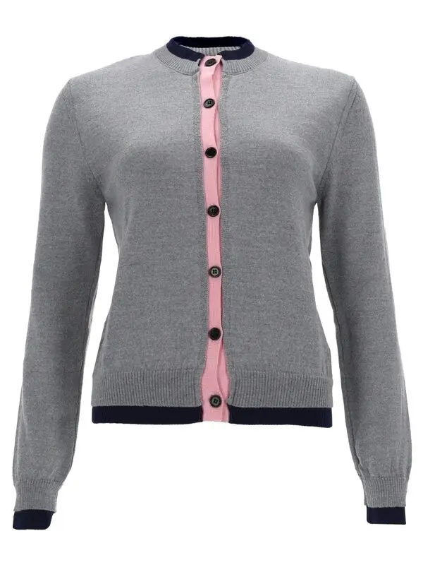MSGM Merino Wool Cardigan - Grey