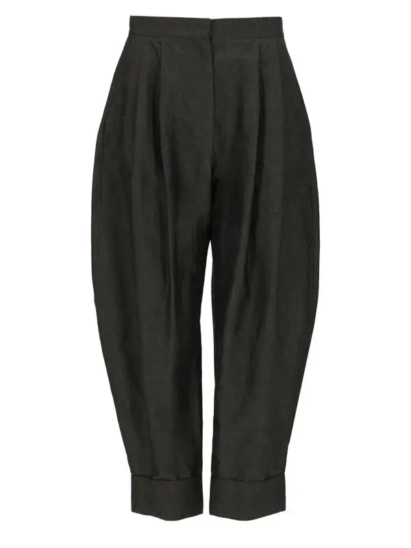 PT TORINO Carrot Fit Trousers In Linen Cotton Blend