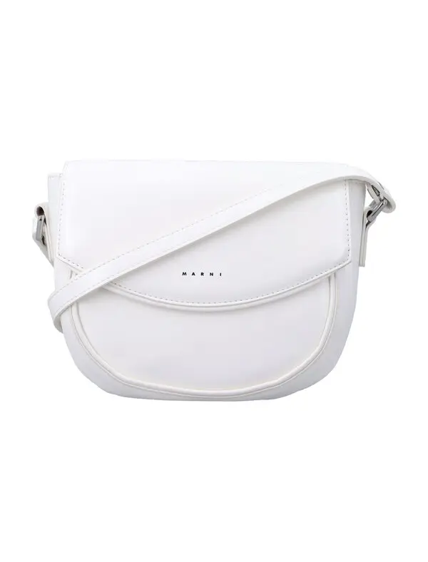 Marni Smile Bag In Coated Fabric With Shoulder Strap