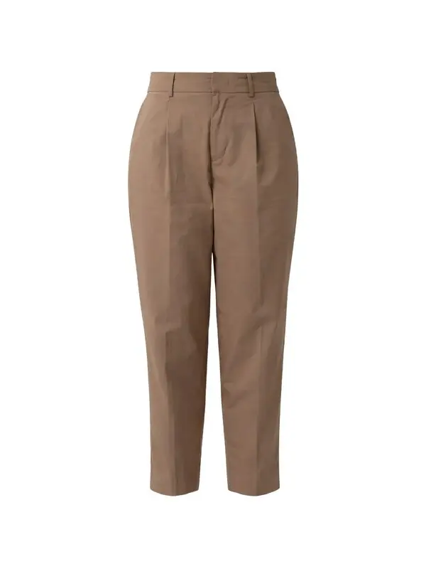 PT TORINO Lightweight Cotton Blend Trousers - Marrone