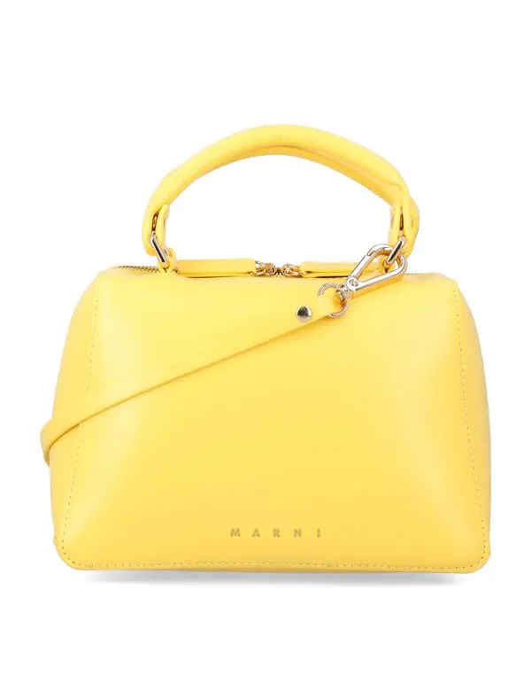 Marni Coated Fabric Shoulder Bag - Yellow