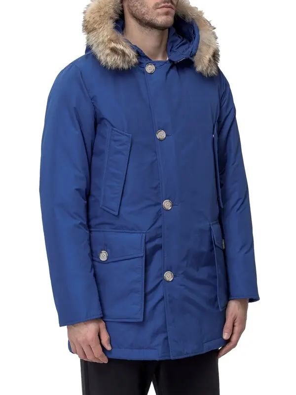 Woolrich Mini Puffer Jacket With Hood - Blu