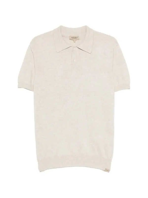 Woolrich Short-sleeved Polo Shirt For - Beige