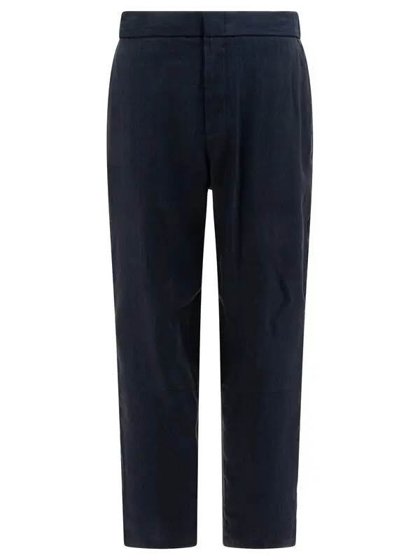 Vince Louie Relaxed Stretch-cotton Double-pleated Trouser