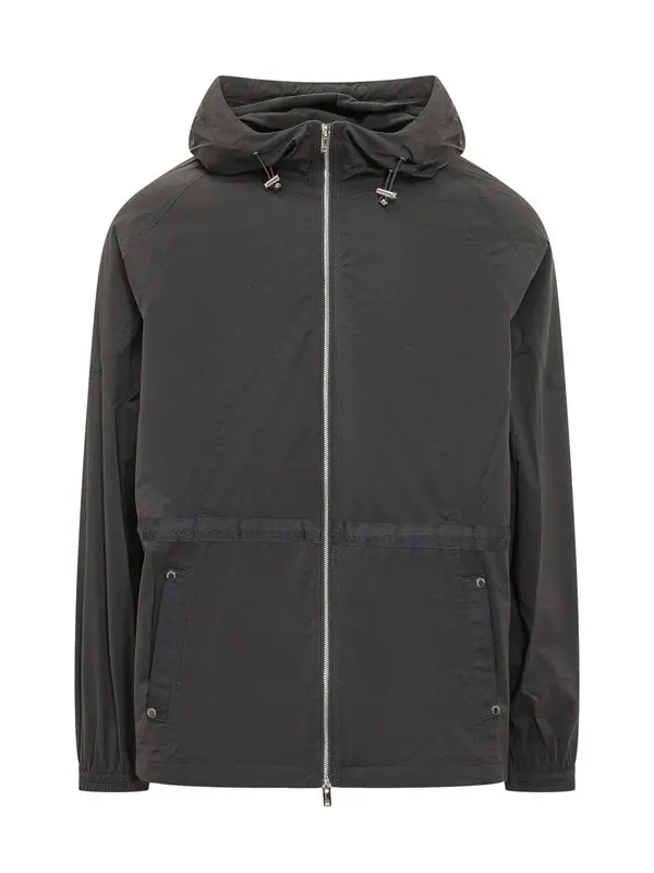 Moose Knuckles Hooded Zip-up Jacket - Black