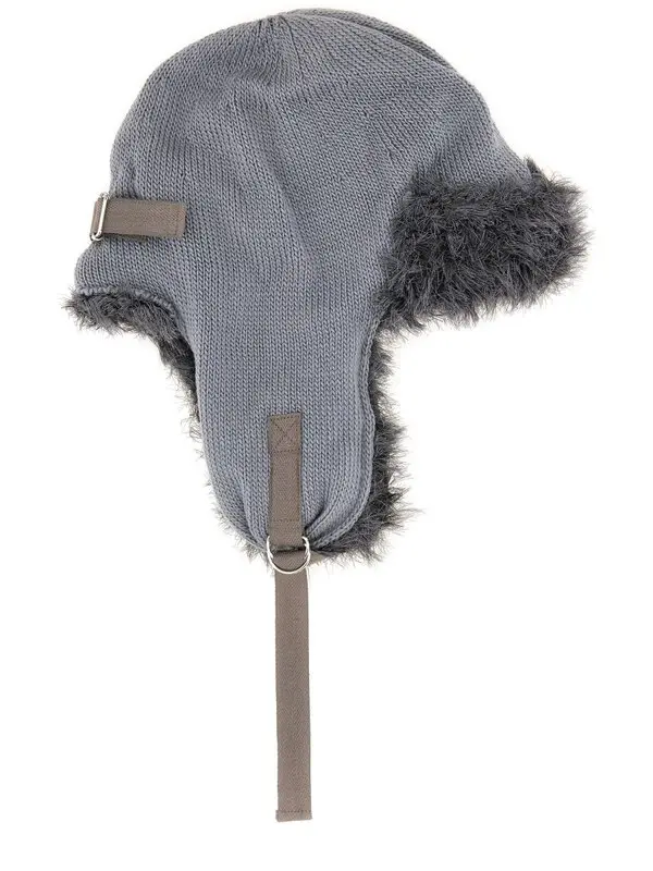 KIJIMA TAKAYUKI Wool Knit Trapper Hat - Grey