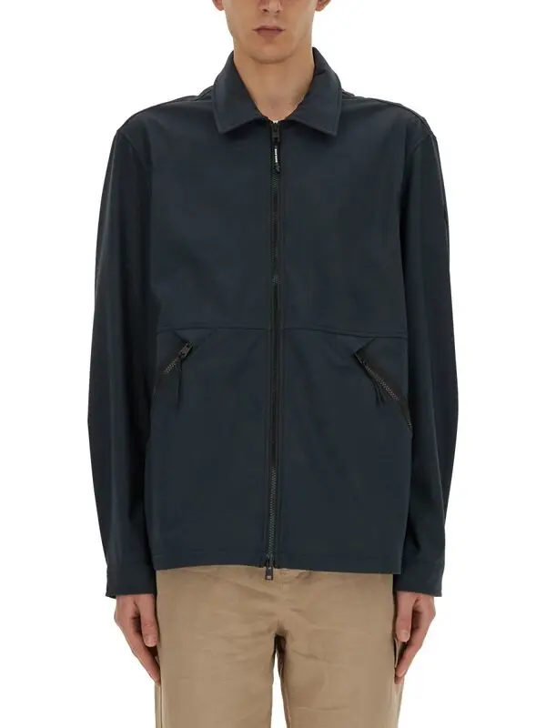 Woolrich Performance Zip-up Jacket With Logo - Blue