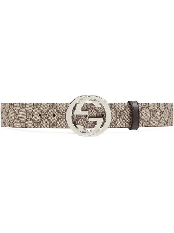 Gucci Interlocking G Buckle Belt - Beige