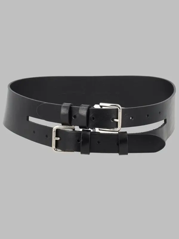 Paloma Wool Leather Mini Belt - Black