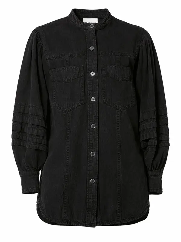 MARANT ETOILE Nathy" Bandana-print Cotton Shirt - Black