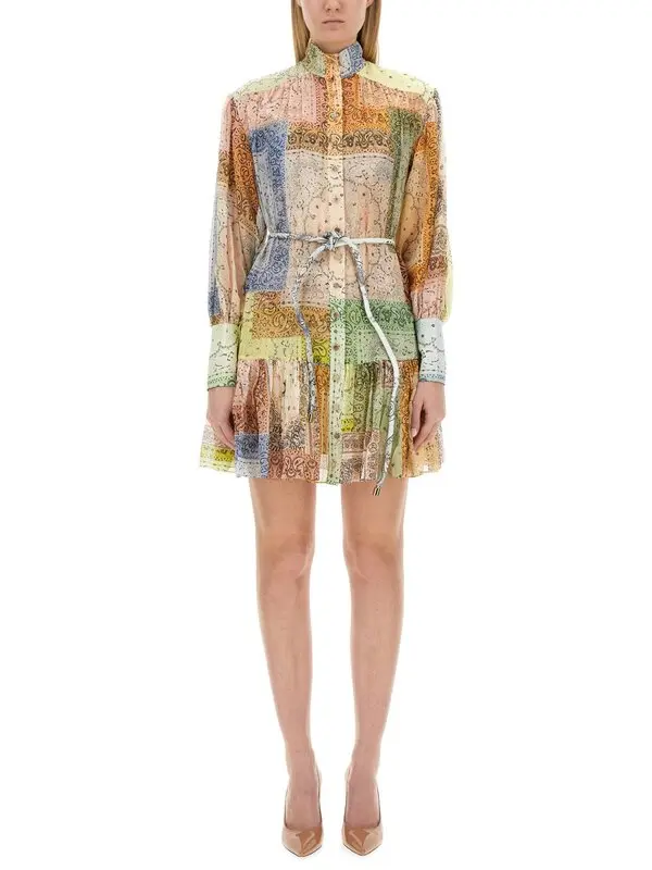 Zimmermann Matchmaker Lantern Mini Dress Reversible