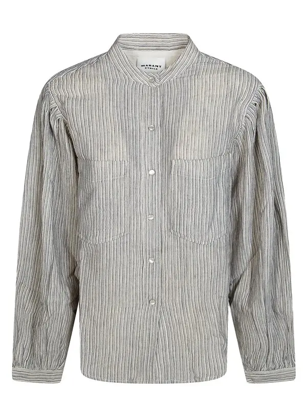 Isabel Marant Étoile Selvia Striped Cotton Shirt - Blu