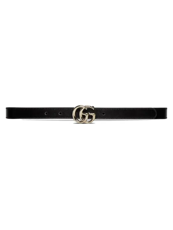 Gucci Mini Double G Buckle Belt - Black